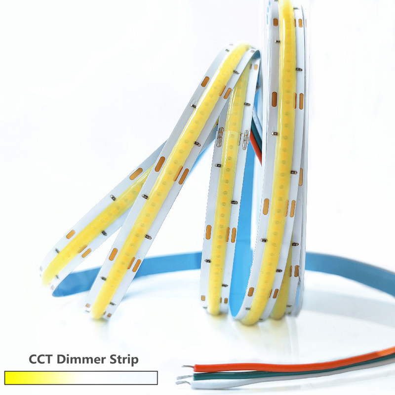 Three Color Dimmable 3000K 4000K 6000K COB Led Strip Light DC24V