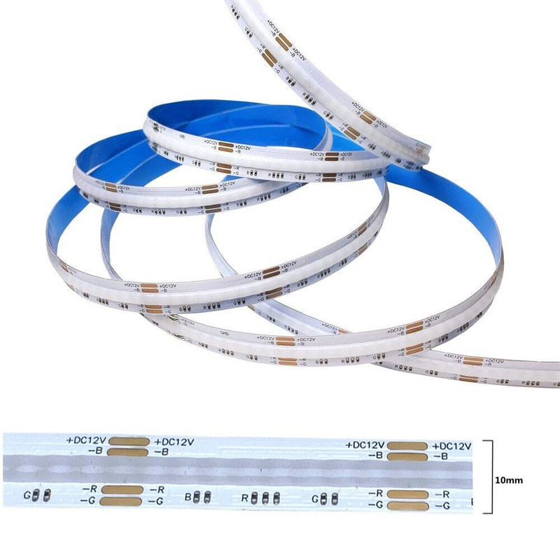 ROHS Approved Cob Rgb Flexi Strip Lights 24v No Spotting Seamless